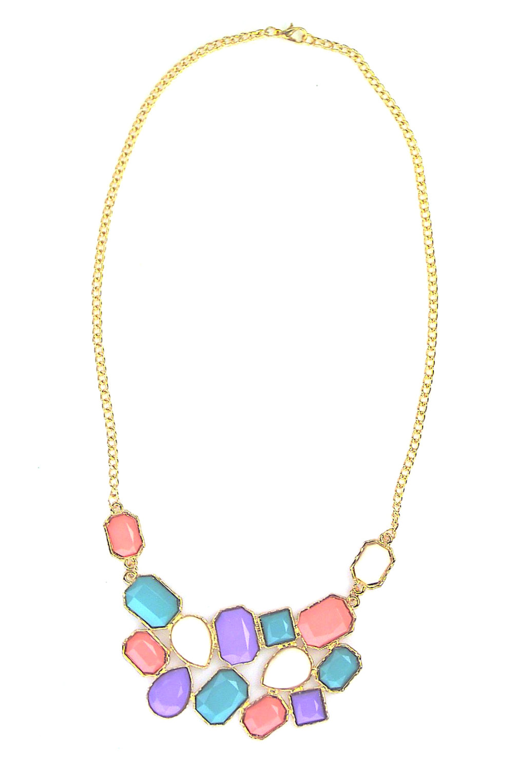 Colourful Collar Statement Necklace, Bib Necklace, Prom Collar Necklace ...