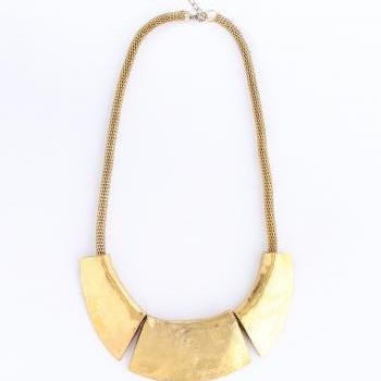 Chunky Gold Statement Necklace, Chunky Gold Bib Necklace on Luulla